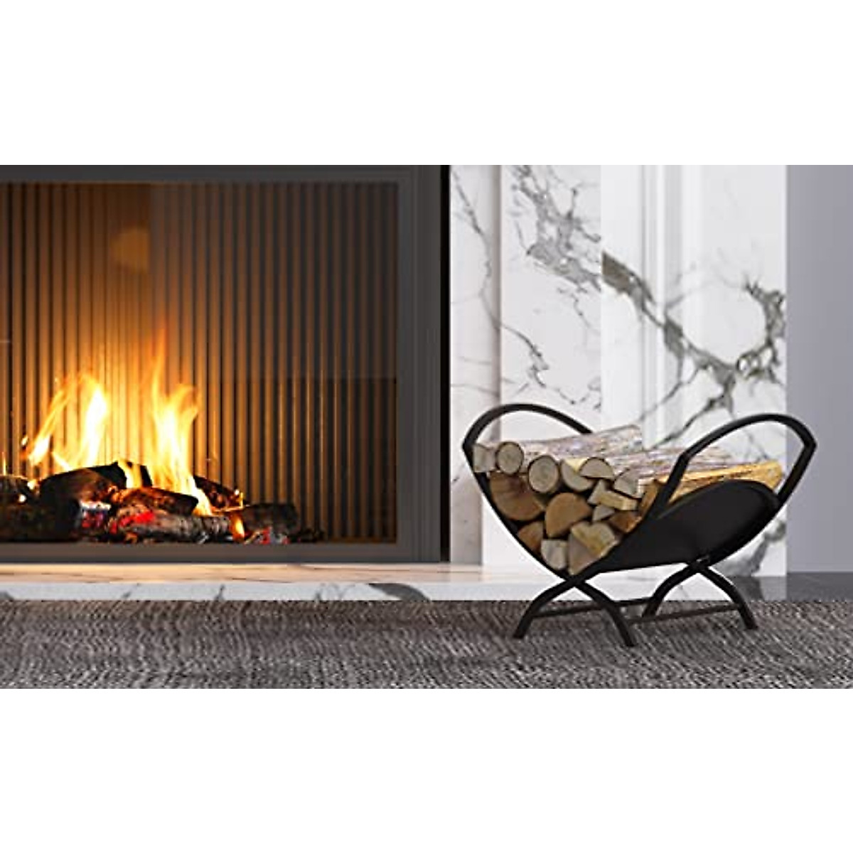 Fire Beauty Fireplace Log Holder Folding Firewood Rack Indoor, Outdoor Firewood Rack,Stacking Rack,Storage Rack for Firewood