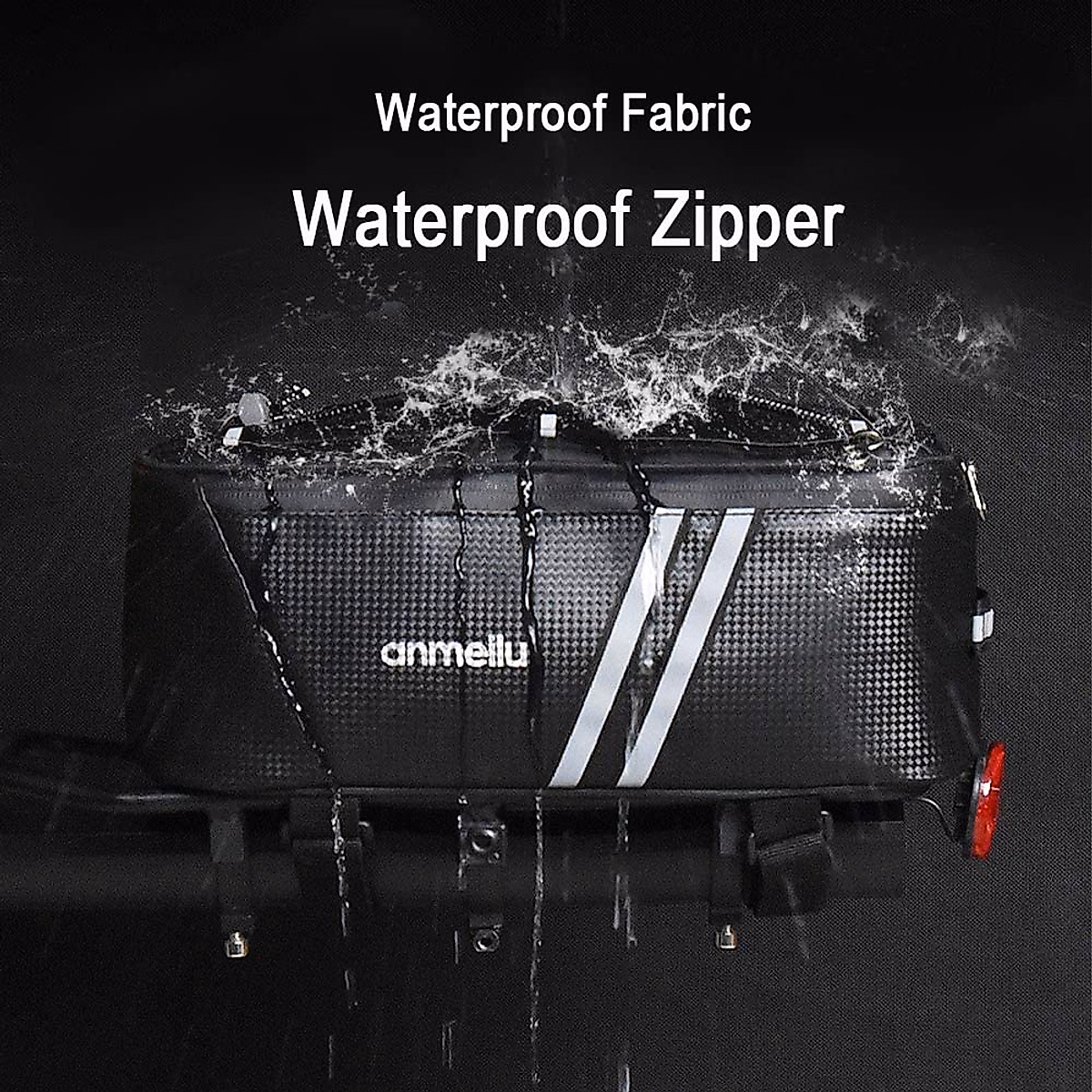 ANMEILU Bike Rack Bag Bike Bags for Bicycles Rear Rack Bike Trunk Bag Back Seat Carrier Saddle Luggage Storage Pack Bicycle Cargo Panniers Fat Tire Bike Folding Ebike Travel Cycling Waterproof Small