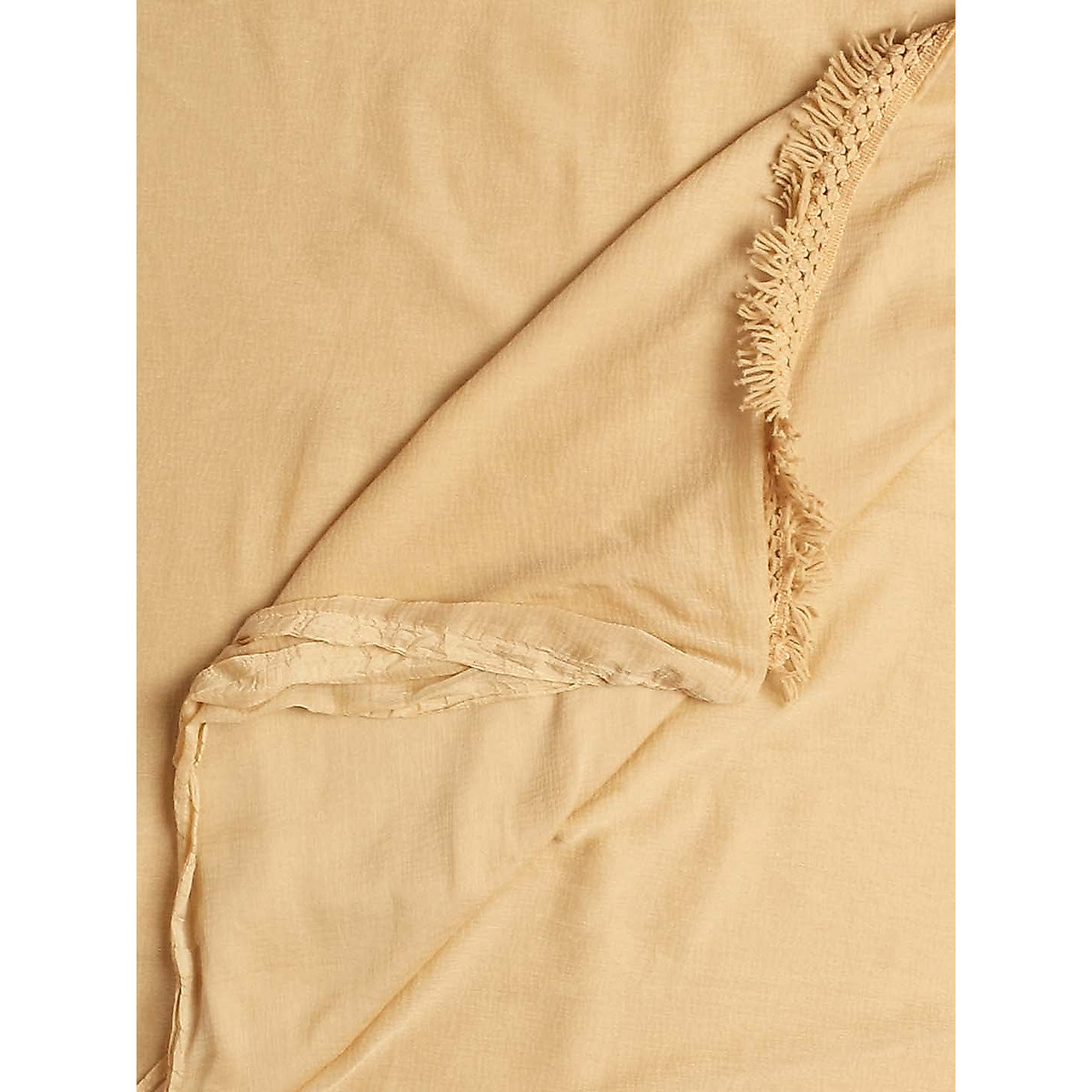 DUPATTA BAZAAR Woman's Beige Chiffon Dupatta