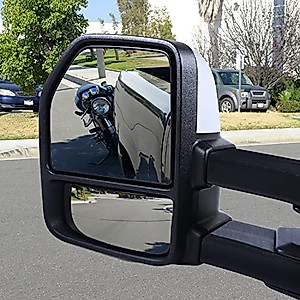 Spec-D Tuning Chrome Power Heated Telescoping Tow Mirrors LED Signal Compatible with Ford F150 2007-2014