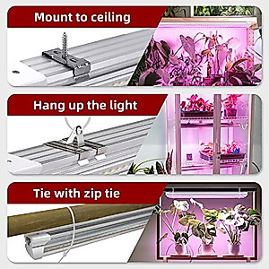 (8-Pack) LED Grow Light, T8 Grow Lights 2FT, 192W(8×24W) High Intensity Full Spectrum Indoor Grow Lights with High PPFD Value, Grow Lights for Indoor Plants, Seed Starting, Succulent, Vegetables