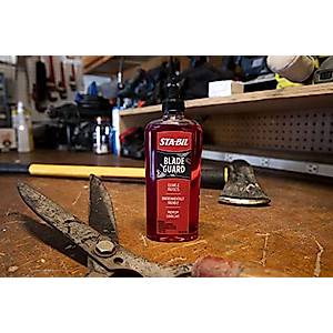 STA-BIL Blade Guard - Premium Blade Lubricant, Helps Maintain Blade Edge, Will Not Harm Plants, Protects Against Rust and Corrosion, Safe for Use On Gas and Electric Equipment, 12oz (22503), Orange
