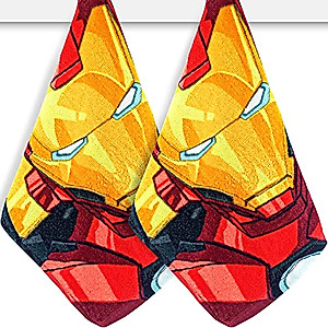 30 X 30cm Unisex One Size Iron Man Cotton Towel Avengers Cartoon Face Cloth Towel