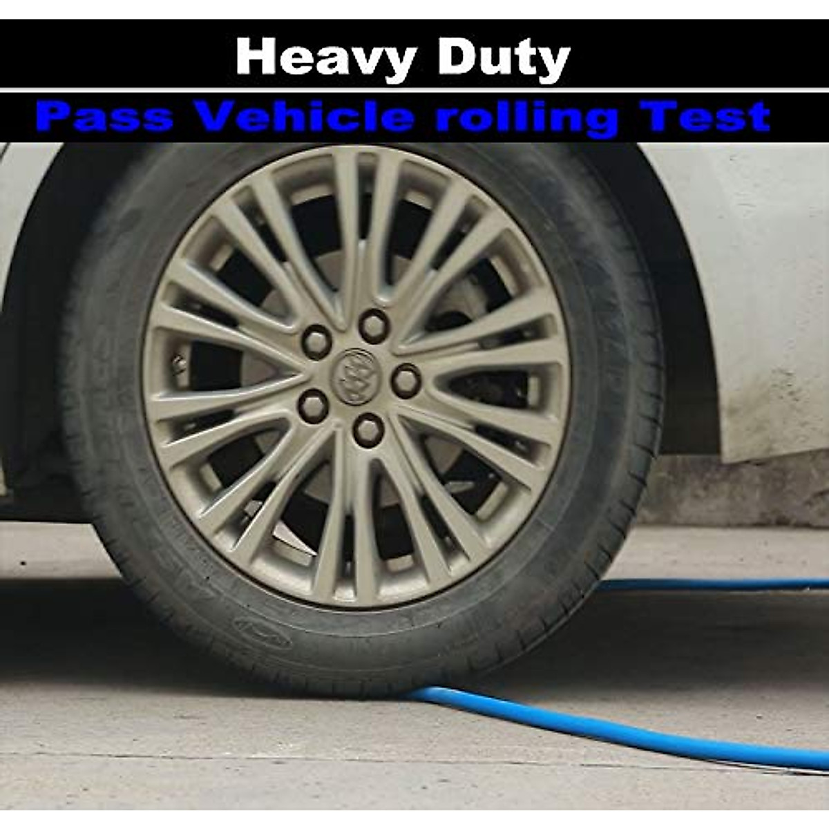 YOTOO Hybrid Air Hose 3/8-Inch by 250-Feet 300 PSI Heavy Duty, Lightweight, Kink Resistant, All-Weather Flexibility with 5pcs Solid Brass Repair Fittings, Blue