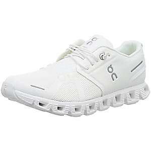 On Men's Cloud 5 Sneakers, All White, 9.5
