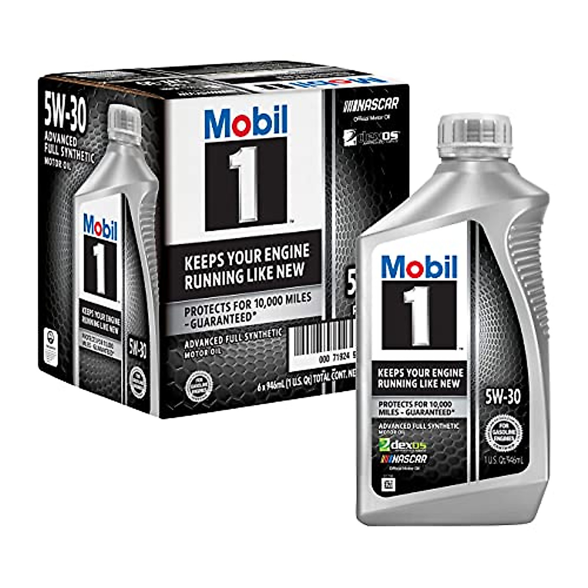 Mobil 1 Advanced Full Synthetic Motor Oil 5W-30, 6-pack of 1 quarts