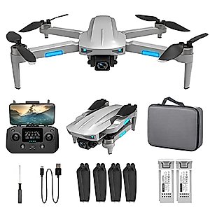 NMY Drones with Camera for Adults 4k, 5G WIFI FPV Transmission Drone, 40mins Flight Time on 2 Batteries, Brushless Motor, Mobile Phone Control, Multiple Flight Modes, Suitable for Beginners,Grey