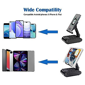 Gifts for Men or Women, Cell Phone Stand with Wireless Bluetooth Speaker, Adjustable Non-Slip Portable Tablet Holder, Desktop Cool Tech Gadgets for Mens Boys, Unique Birthday Gift Ideas for Mom Dad