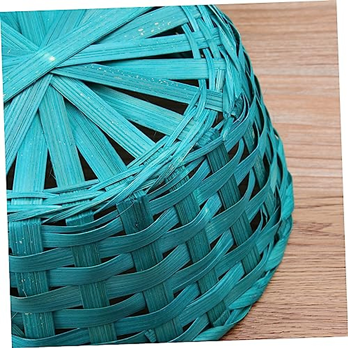Ciieeo 1pc Egg Baskets Wicker Bread Serving Basket Picnic Basket Dollhouse Basket Toys Easter Storage Basket Candy Display Basket Bamboo Geometric Dish Snack Fruit Basket Child Manual