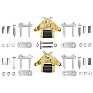 yourour K71-652-00 Complete Tandem Kit,Replacement for Dexter E-Z Flex Tandem Trailer Suspension Kit,33" Axle Centers and Axles Up to 6000 Lbs,26.00" Double Eye Springs.