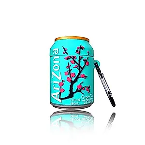 Airpods 1/2 Case Cover, 3D airpod case Arizona Series Creative Cute Cartoon Funny Fun, Soft Silicone Airpod Character Skin Keychain Ring, Girls Boys Teens Men Case for Air pods 1& 2 (Soda Box)