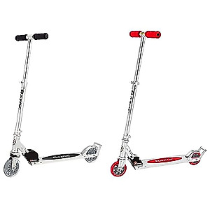 Razor A3 Kick Scooter for Kids – Foldable, Lightweight, Large Wheels, Front Vibration Reducing System, Adjustable Handlebars & AW Kick Scooter - Red - FFP