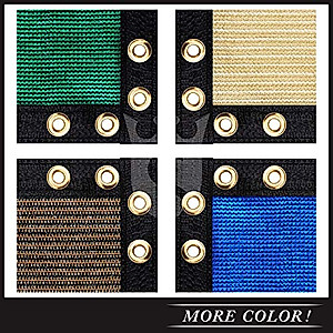 Royal Shade 6' x 50' Black Fence Privacy Screen Cover Windscreen with Heavy Duty Brass Grommets -Cable Zip Ties Include -Make Custom Size