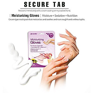 Epielle Moisturizing Hand Masks (Gloves 6pk) for Dry Hands Spa Masks | Sunflower Seed Oil + Avocado Oil + Vitamin E, Beauty Gifts, Skincare Gifts.. STOCKING STUFFERS!!