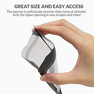 Mylar Bags with Ziplock 4.5 x 6.5" | 100 Bags | Black | Sealable Heat Seal Bags for Candy and Food Packaging, Medications and Vitamins | For Liquid and Solids (Black, 4.5" x 6.5")