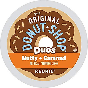 The Original Donut Shop Nutty Caramel, Single-Serve Keurig K-Cup Pods, Flavored Light Roast Coffee, 72 Count