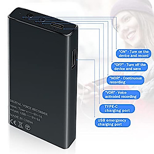 Voice Recorder - 288 Hours Long Continuously Record, 2500mAh Battery Long Standby - Strong Magnetic-32GB Portable Sound Recorder Device for Interview, Meeting, Lecture and Class