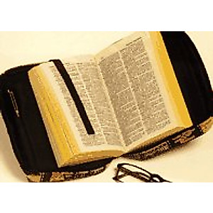 Durable Zippered Book/Bible Cover: Tapestry Fabric Friendly Felines Pattern for Paperback