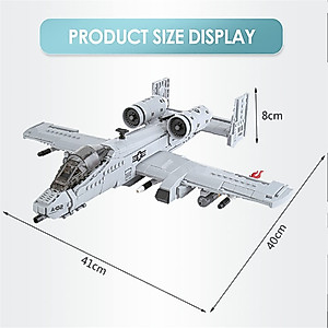 MEOA A10 Warthog Plane Building Toys 961PCS WW2 Fighter Jet Building Blocks Set Air Force Airplane Model Kits Bricks Toy Gifts for Teens and Adults