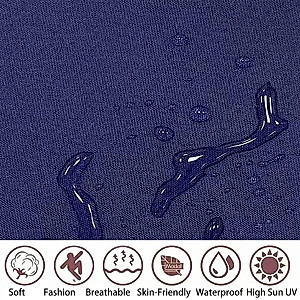 Indoor Outdoor Waterproof Bench Cushion, Swing Cushion Patio Furniture Cushions, Non-Slip Tufted Replacement Seat Pad Cushion for Garden Patio Furniture Lounger Bench (Navy Blue, 40x20 in)