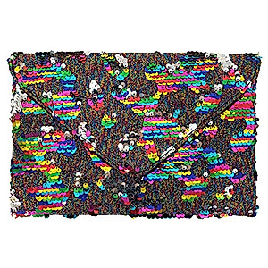 JNB Flat Sequin Envelope Clutch,Multi