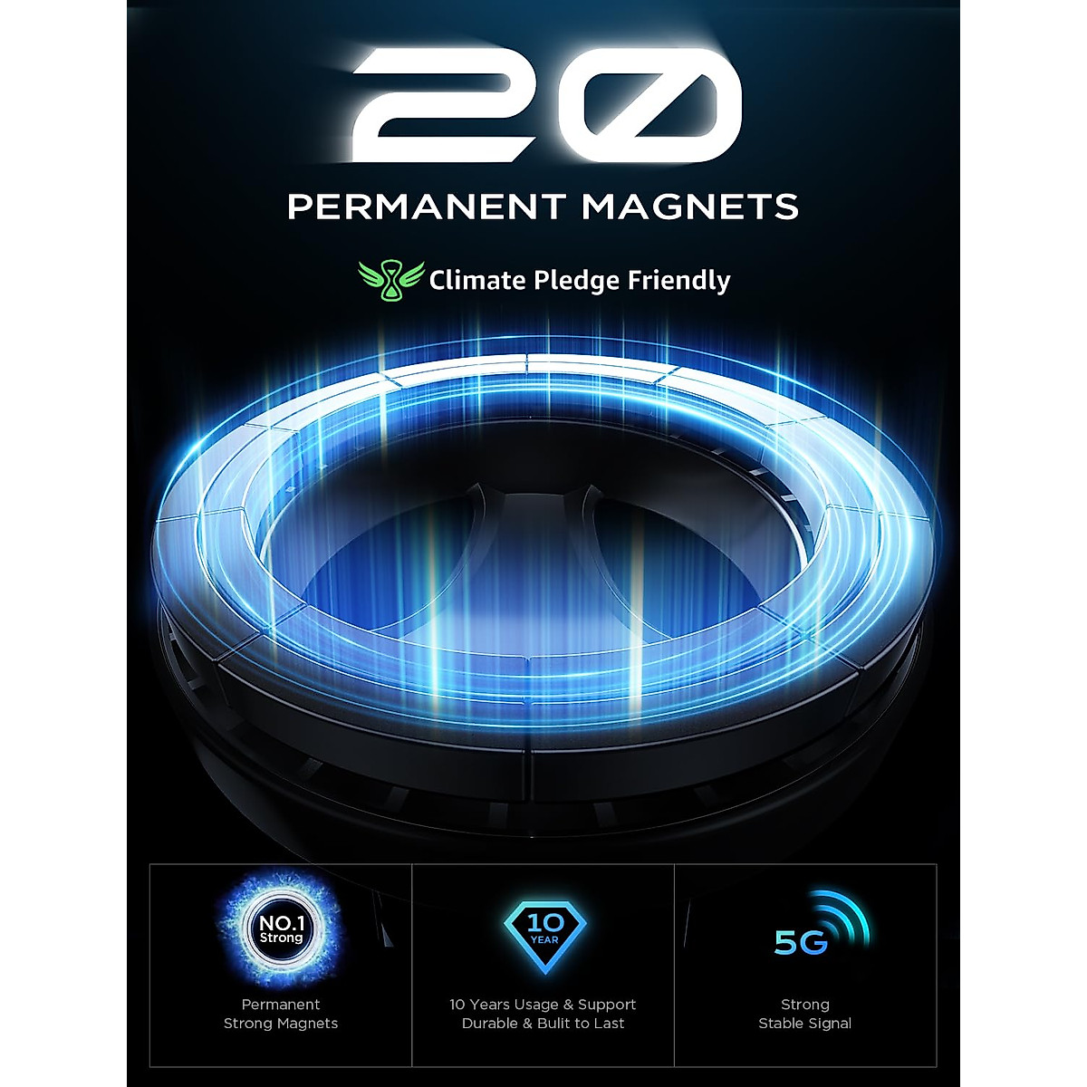 LISEN Fits MagSafe Car Mount [20 Strongest Magnets] Magnetic Phone Holder for Car Fits iPhone 15 Pro Max Plus, Adjustable Air Vent Magsafe Cell Phone Holder Car for iPhone 14 13 12 & MagSafe Case