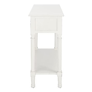 Safavieh Home Collection Allura Distressed White 2-Drawer Bottom Shelf Console Table