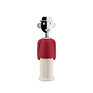 Alessi Alessandro M. Corkscrew, One size, Red/White