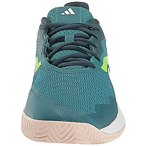 adidas Women's Court Jam Control Sneaker, Arctic Fusion/White/Lucid Lemon, 8