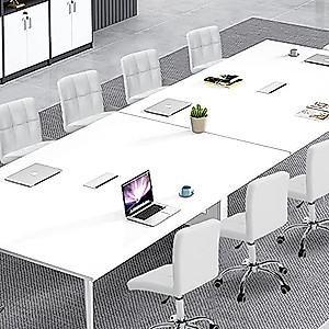 OUTMASTER 360° Office Desk Chair,PU Adjustable Rolling Task Chair with Backrest for Barber,Office,Home, Computer,360° Swivel,Armless