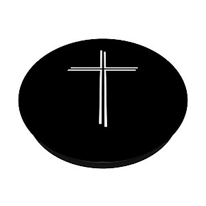 Plain White Jesus Cross PopSockets PopGrip: Swappable Grip for Phones & Tablets