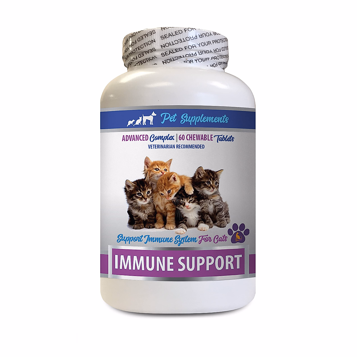 cat Liver Support - CAT Immune Support - Booster - Premium Complex - Treats - Older cat Supplements - 1 Bottle (60 Chews)