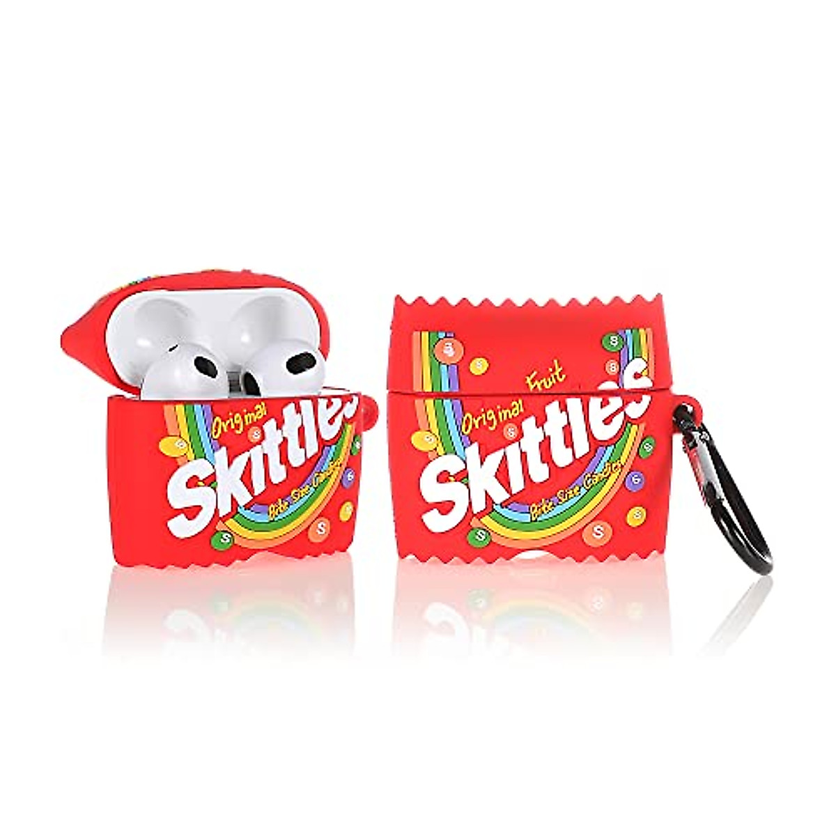 (3Pack) Case for Airpods 3rd Generation(2022), Suublg Silicone Airpods 3 Case Protective Cover with Cute Funny Skin Design, with Keychain (Nutella+Snack5+6)