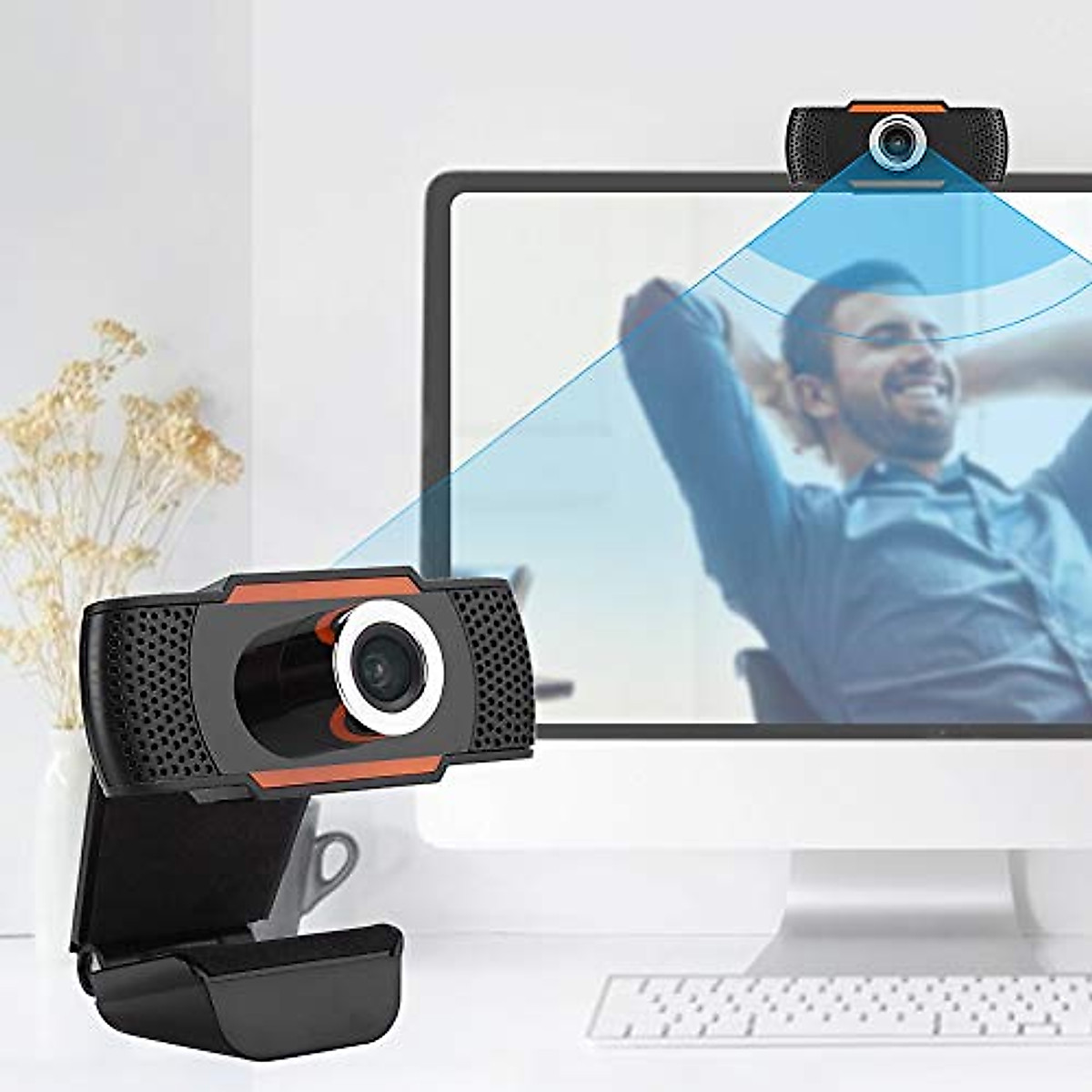 S Erounder Computer Camera,Autofocus Computer Camera 2 Million Pixels Builtin SoundAbsorbing Microphone USB Webcam 1920 X 1080P Resolution for PC Laptop Video Call