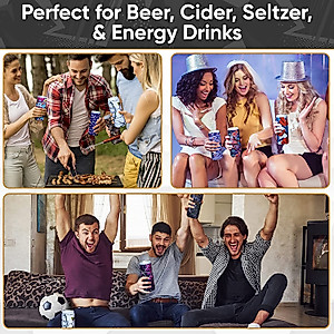 Baxendale Tall Can Sleeve for Slim Can and Tall Beer Cans - Set of 6 12oz Skinny Sleeve Insulated Cooler Sleeves to Keep Drinks Cold - Compatible with Truly, Michelob Ultra, Seltzers, Redbull and More