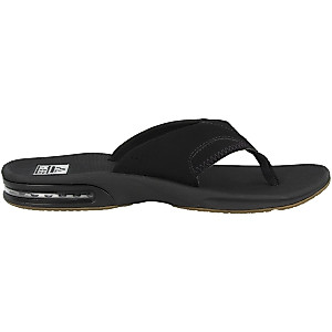 Reef Men's Sandals, Fanning, Black/Silver, 11