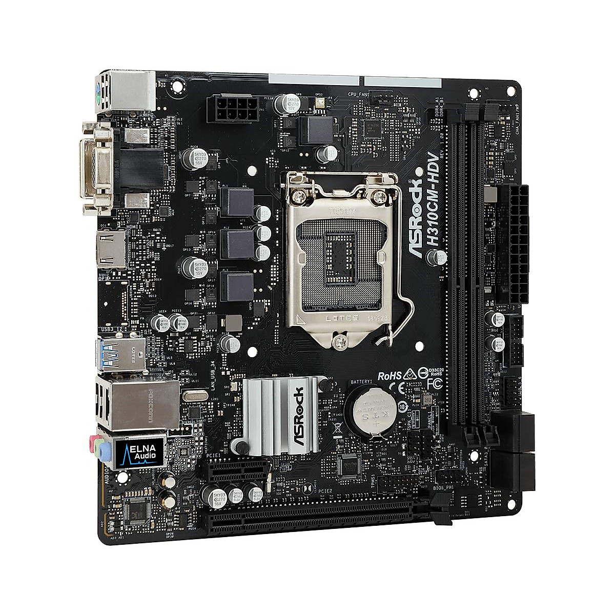 ASRock H310CM-HDV LGA1151/ Intel H310/ DDR4/ SATA3&USB3.1/ A&GbE/MicroATX Motherboard