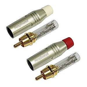 3.5 Foot RCA Cable Pair - Gotham GAC-4/1 (Black) Star-Quad Audio Interconnect Cable with Amphenol ACPR Die-Cast, Gold Plated RCA Connectors - Directional