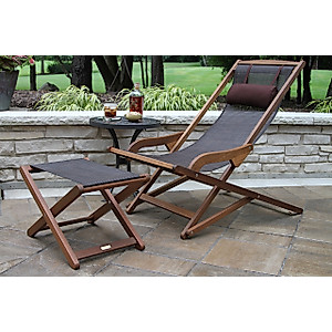 Outdoor Interiors SL10060 Swing Lounger, 43" x 25" x 37", Brown