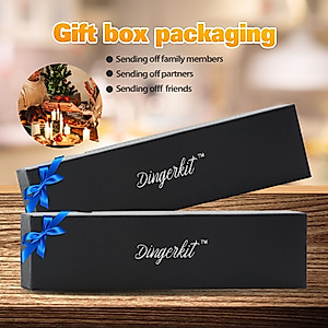 Dingerkit Watermelon Knife, 9" Melon Carving and Slicer Knife for Watermelon Cantaloupe Made of High Carbon Steel with Gift Box and Sheath - Fruit Cutting Knife with Pakkawood Handle.