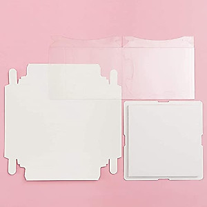 Juvale Clear Plastic Cake Box Carrier Packing with Lids for 6 Inch Cakes (6 Pack)