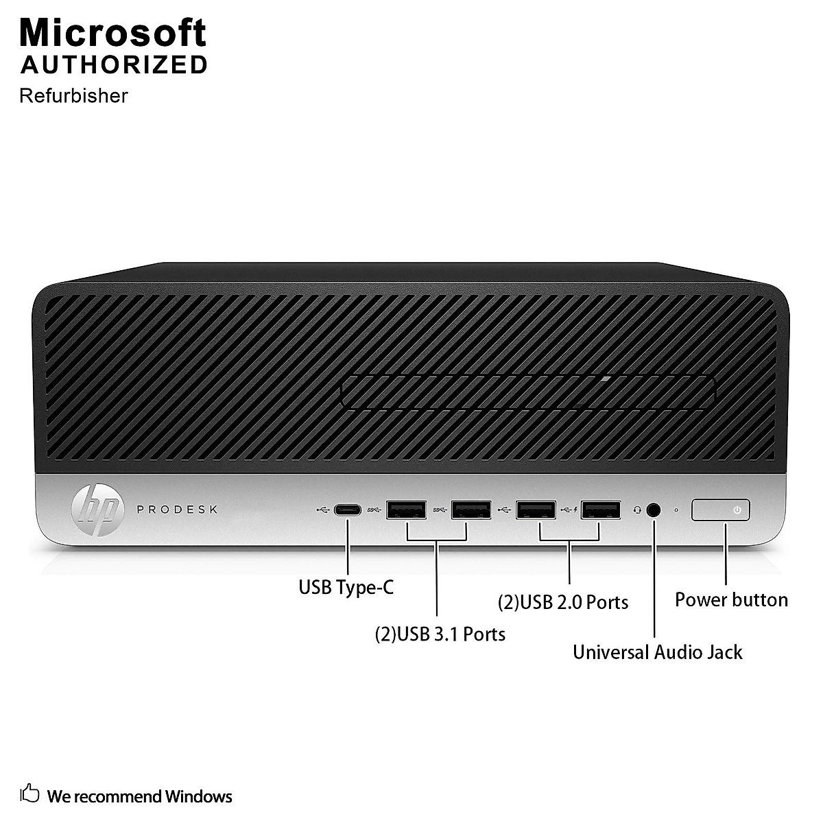 HP ProDesk 600 G3 Small Form Factor PC, Intel Core Quad i5 6500 up to 3.6 GHz, 16GB DDR4, 1TB SSD, WiFi, BT 4.0, VGA, DP, Win 10 Pro 64-Multi-Language Support English/Spanish/French(Renewed)