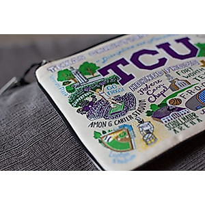 Catstudio Texas Christian University (TCU) Collegiate Zipper Pouch Purse | Holds Your Phone, Coins, Pencils, Makeup, Dog Treats, & Tech Tools