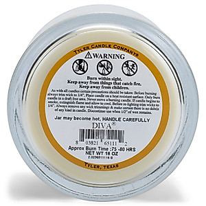 Tyler Candle Co Diva Clear Stature 16oz