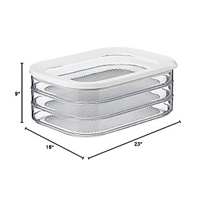 MEPAL, MODULA Food Storage Boxes with Lid for Salami, Cold Cuts, Turkey, Bologna, Deli and Luncheon Meat, BPA Free, Color, 3 X 550ml | 18.6oz, 1 Set