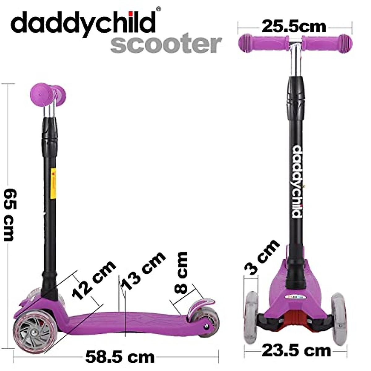 3 Wheel Scooters for Kids, Kick Scooter for Toddlers 3-14 Years Old, Boys and Girls Scooter with Light Up Wheels, Mini Scooter for Children