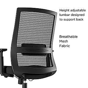 Union & Scale Prestige Marrett Fabric/Mesh Swivel Task Chair, Black, 2/Pack (Un53249-Ccvs)