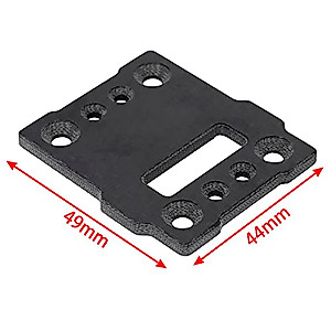 DKKY Aluminum 7075-T6 Motor Mount Set Motor Base Carbon Fiber Differential Cover for 1/8 Sledge 4WD Monster Truck 95076-4 49mm Motor RC Model Car Parts (Blue)