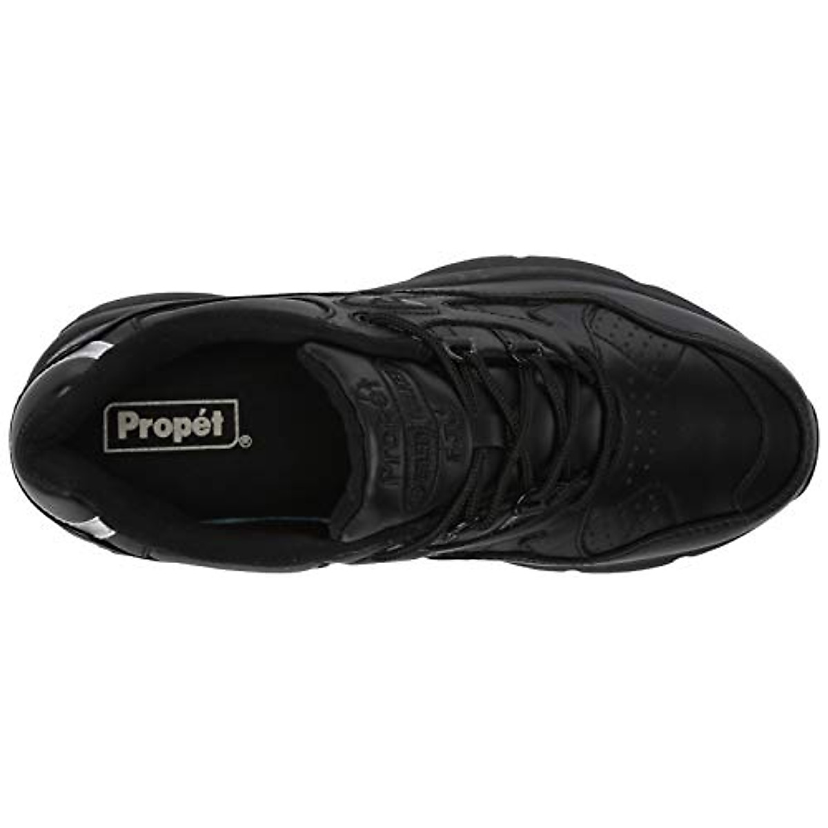 Propét Womens Stana Medical Service Shoe, Black, 12 X-Wide US