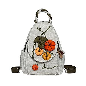 Casual Canvas Backpack，Hand-woven ladies backpack，Convertible Multifunctional Straps Ladies Shoulder Chest Bag（Everything is fine backpack）